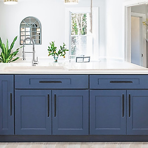 Ravinte 10 Inch Cabinet Handles Matte Black Drawer Pulls Stainless Steel Kitchen Cabinet Hardware Cabinet Pulls 10" Length,7-1/2" Hole Center|1 Pack