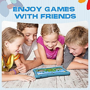 MAGCH 10 Inch Tablet for Kids, 3GB RAM 32GB ROM Android 11 Tablet, App Pre-Installed, Tablet with Parental Control Camera & WiFi, for Gaming, Learning Tablet for Kids - Blue Case