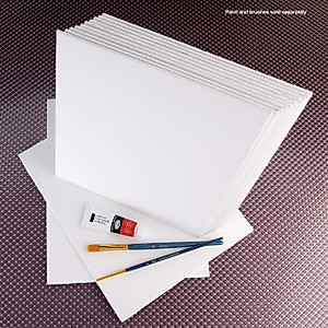 Royal & Langnickel Essentials 9x12 Triple Gessoed Canvas Panel Value Pack, for Oil and Acrylic Painting, 12 Pack