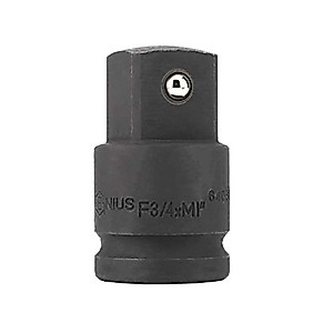 Genius Tools 3/4" Drive Impact Adapter with Steel Ball, 3/4"F × 1"M, Cr-Mo Steel - 640608B