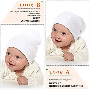 Kids Winter Beanies Soft Warm Knitted Baby Hats Caps Cute Cozy Chunky Winter Infant Toddler Beanies for Boys Girls