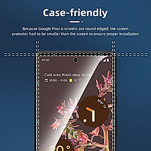 NEW'C [3 Pack] Designed for Google Pixel 6 Screen Protector Tempered Glass, Case Friendly Ultra Resistant