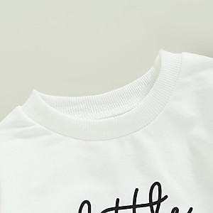 Saliuentm St Patricks Day Baby Girl Boy Outfit Letter Sweatshirt Romper Long Sleeve Onesie Newborn St Patricks Day Clothes(S-Cotton Green Little Lucky,6-12 Months)