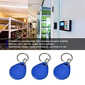 100 Pcs 125KHz RFID Key Fob Proximity ID IC Card Token Tag Keypad Card Keychains RFID Proximity Card Key for Access Control(ID)