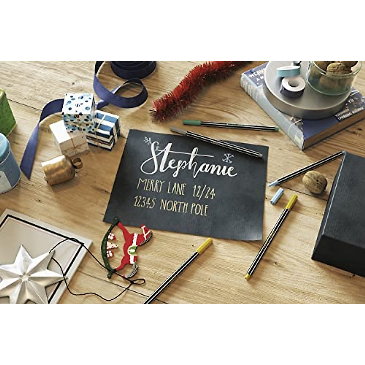 STABILO Metallic Premium Felt Tip Pen Pen 68 Metallic - Tin of 6 - Assorted Colours