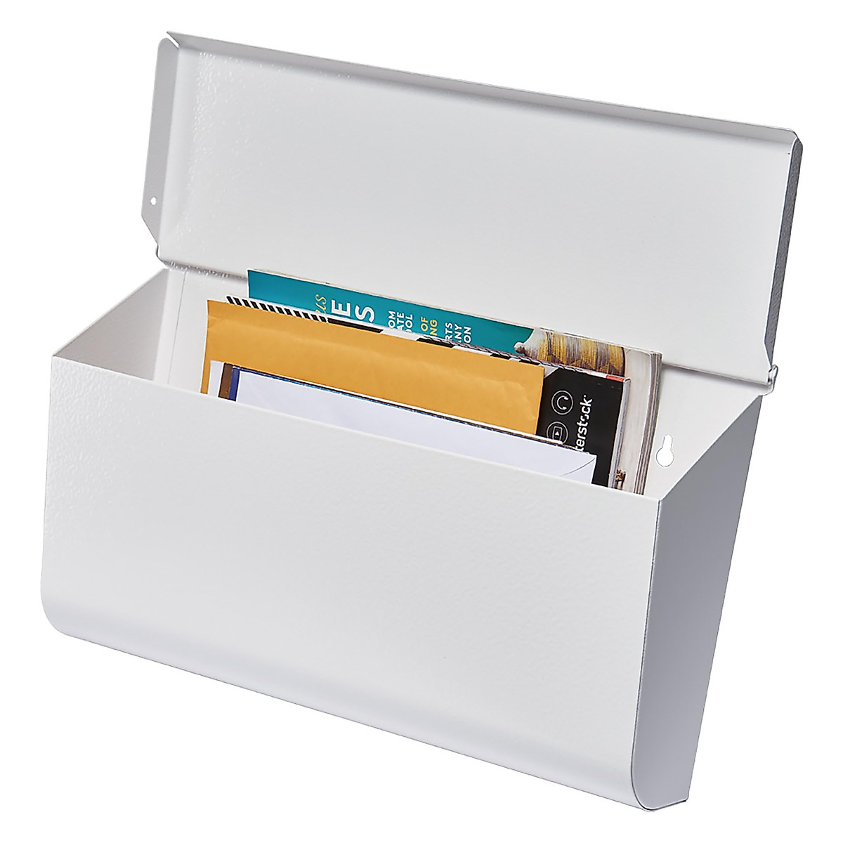 Architectural Mailboxes Woodlands Medium Capacity, Galvanized Steel Wall Mount Mailbox, White