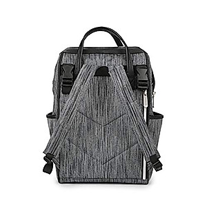 Bananafish Diaper Bag - Multi-Function Design Nappy Bag for Baby Care or Travel - Carry or Wear as Backpack - Large Capacity in Trendy, Stylish Design, Dark Grey