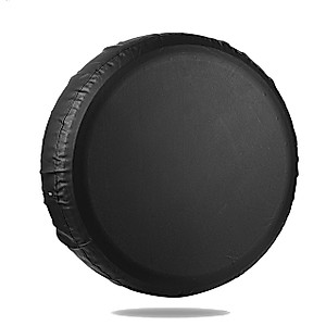 Moonet PVC Leather Spare Tire Wheel Cover for Car Truck SUV Camper Trailer Universal Fit RV JP FJ, R15 Black (for Overall Wheel Diameter 27-29 inch)