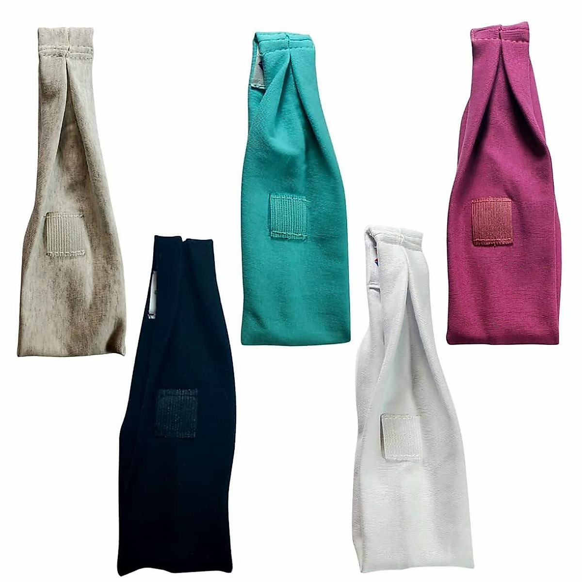 EAR FREE Stylish Cochlear Implant Headband | Set of 5 Sweat Bands | Non-Pleated | Unisex Head Wrap | Secure and Durable Hairbands for Sports or Everyday Use