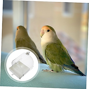 BESPORTBLE Parrot Bath Tub Birdie Convenient Bird Bathtub Reusable Bird Bathtub Bird Bath Cube Birds Supply Parrot Bath Basin Parrot Cage Bathtub Pet Bird Bathtub Bird Bathing Basin Abs White