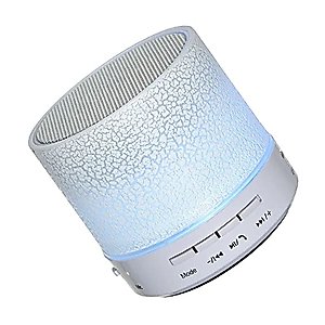 Bluetooth Speaker, Portable Wireless Speakers with Led Lights, IPX7 Waterproof Shower Speakers, 360 HD Surround Sound, Built-in-Mic, TF Card, Mini Outdoor Speaker Radio for Party, Travel, Beach, Home