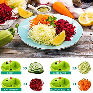 Handheld Spiralizer Vegetable Slicer, Adoric 3 in 1 Heavy Duty Veggie Spiral Cutter - Zoodle Pasta Spaghetti Maker for Low Carb/Paleo/Gluten-Free Meals