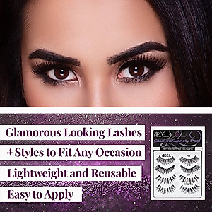 Ardell "Best Of" Glamour Variety Pack of False Eyelashes, 4 Pairs of Glamorous Fake Eyelashes