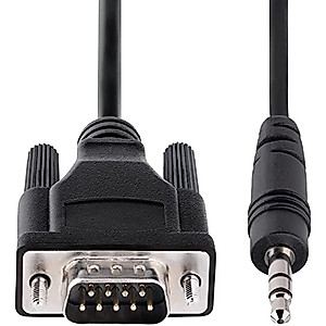 StarTech.com 3ft (1m) DB9 to 3.5mm Serial Cable for Serial Device Configuration, RS232 DB9 Male to 3.5mm Cable for Calibrating Projectors, Digital Signage, TVs via Audio Jack (9M351M-RS232-CABLE)