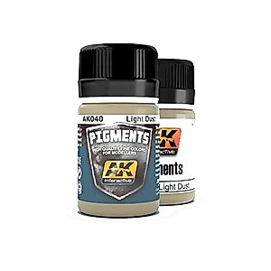 AK-Interactive AK 040, Ligh Dust Pigment - 35 GM / 1.23 Oz Jar - Model Building Paints and Tools # AK-040