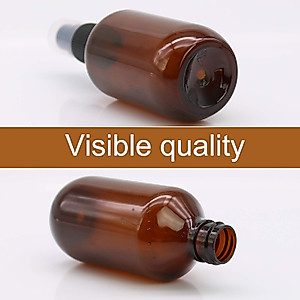 SYNTECSO 48 Pack 2oz Amber Plastic Spray Bottles, Fine Mist Spray Bottles for Essential Oils, Water Spray Bottle for Hair Plant & Cleaning Solution