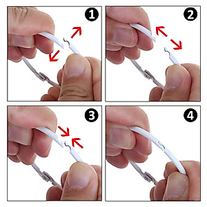 24 Pack Shower Curtain Rings, Rustproof Decorative Shower Curtain Hooks Metal Round Shower Ring Hooks for Bathroom Shower Rod (A-White)