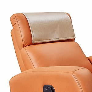 Hittun Non Slip Recliner Headrest Protector Washable Faux Leather Headrest Covers for Recliner Chair Waterproof Couch Headrest Covers for Sofa,Furniture,Office Chair,Theater Seat (Beige)