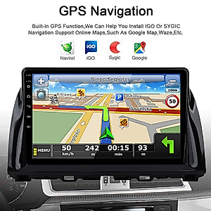 GOJOHO for Mazda CX5 CX-5 Radio 2012-2015 with 10.1" IPS Touchscreen 36EQ Wireless Carplay Android Auto GPS Navigation for Car Stereo Head Unit Built-in DSP with Free Backup Camera Incompatible Bose