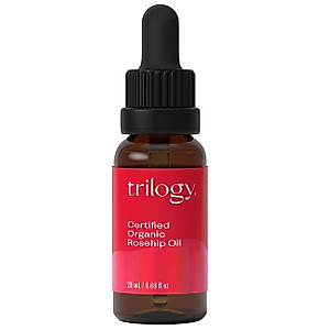 Trilogy Certified Organic Rosehip Oil - Pure Rosehip Oil Reduces the Appearance of Wrinkles, Scars, Stretchmarks and Evens Skin Tone, 0.67 oz (20ml)(Pack of 1)