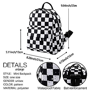 LOOMILOO Durable Small Backpack for Women Polyester Mini Backpack Kids Backpack for Young Girls (lattice)