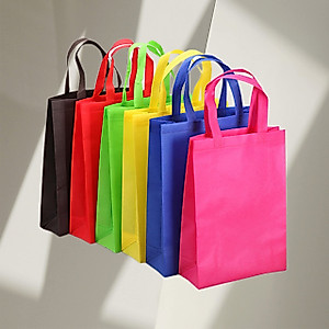 Cihomia 10-50pcs Custom Reusable Heavy Duty Tote Bag 9.8X3.9x13.7 Inch Personalized Logo Text Beach Shopping (50 PCS)