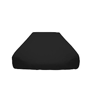 Betty Dain Stretch Jersey Universal Baby Infant Changing Pad Cover, 100% Cotton, Deep Corner Pockets Fit Changing Pads Snugly, Machine Washable, Tumble Dry Low, Black