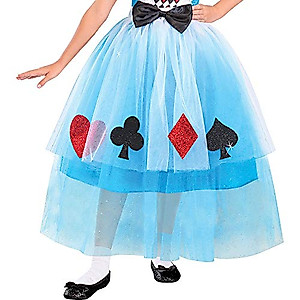 Amscan Multicolor Miss Wonderland Costume Set (Medium 8-10) - Includes Dress & Headband - Perfect for Parties, Role Play & Teatime Fun