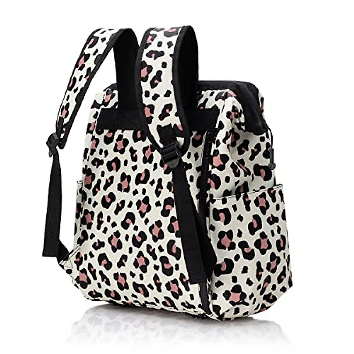 Swig Life Packi Backpack Cooler, Portable, Lightweight, Leak Proof Lining & Waterproof Beach Backpack with Padded Shoulder Straps, Magnetic Snap Pockets & New and Improved Dual Zipper (Luxy Leopard)