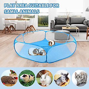 RYPET Guinea Pig Playpen - Breathable & Transparent Pet Playpen Pop Open Outdoor/Indoor Exercise Fence, Portable Yard Fence for Guinea Pig, Rabbits, Hamster, Chinchillas and Hedgehogs