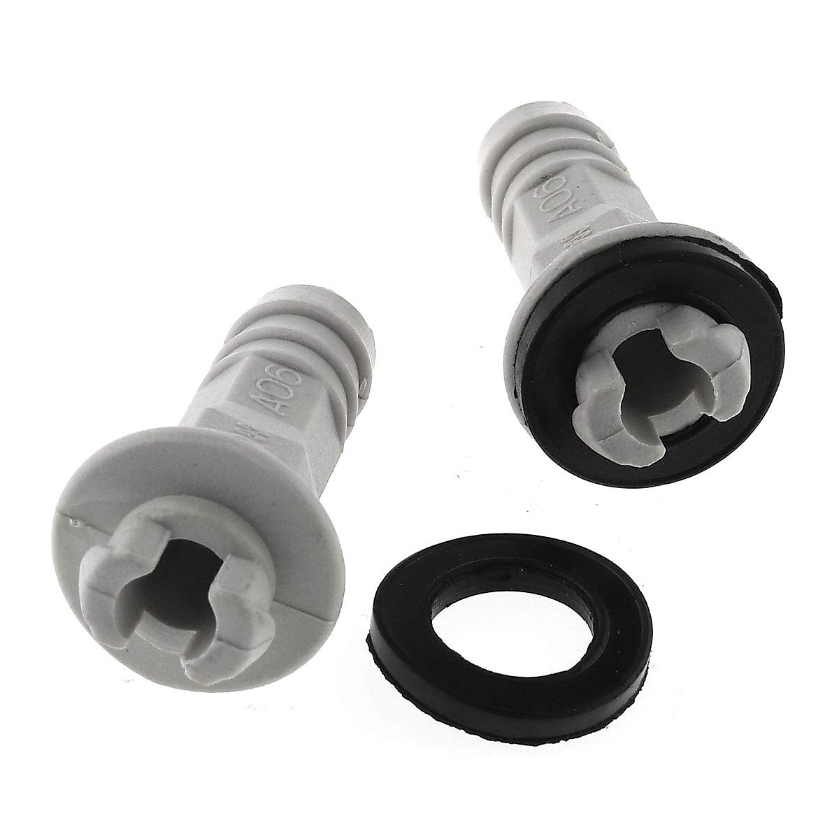 DGZZI Drain Straight Connector 2PCS 3/5 Inch 15mm AC Drain Hose Connector Straight Fitting with Rubber Ring for Window Air Conditioner and Mini Split Units