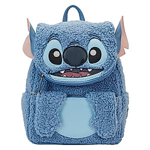 Loungefly Disney Stitch Plush Sherpa Mini Backpack