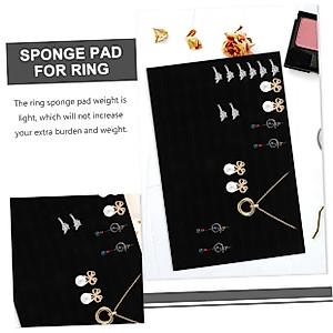 Zerodeko 10pcs jewelry box pad velvet choker hoop earring trinket tray earring sponge holder jewelry insert tray jewelry sponge insert foams pad sponge earring tray ring display pad bracket