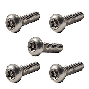 Fastenere Torx Security Machine Screws - 10-24 x 3/8" (25-Pack) Stainless Steel, Tamper-Resistant, Button Head Screws, Bolt Screw for Higher Level of Safety & Theft Prevention