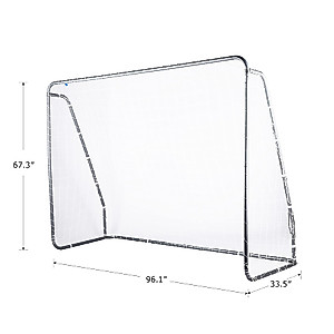 ZELUS Soccer Goal 8 x 5.6 ft, 2 in 1 Powder Coated Soccer Goal Frame with All Weather Net & Detachable Target Goal Net for improving Skills