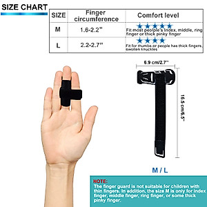 VHOPMORE Finger Splint, Thumb Splint Brace for Finger Support, Trigger Mallet Finger Splints Wraps for Arthritis Sport Injuries Adjustable Finger Sleeves for Sports Basketball Volleyball Tennis - M