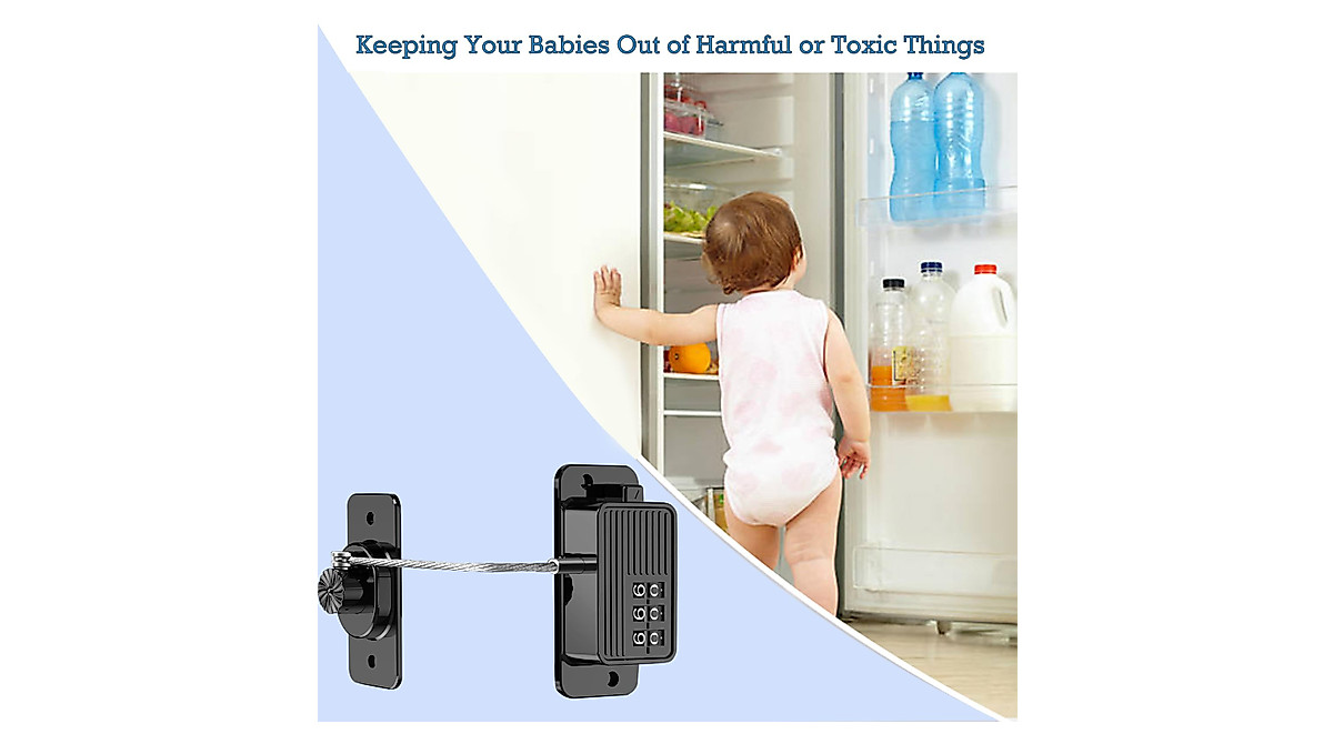 Childproof Refrigerator Lock with Password - Easy Install