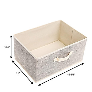 NEPA Market Fabric Storage Cube Bins - Non-Woven Foldable Fabric Bins, Closet Organizers for Shelves, Perfect for Clothes, Toys and More (Beige, Medium)