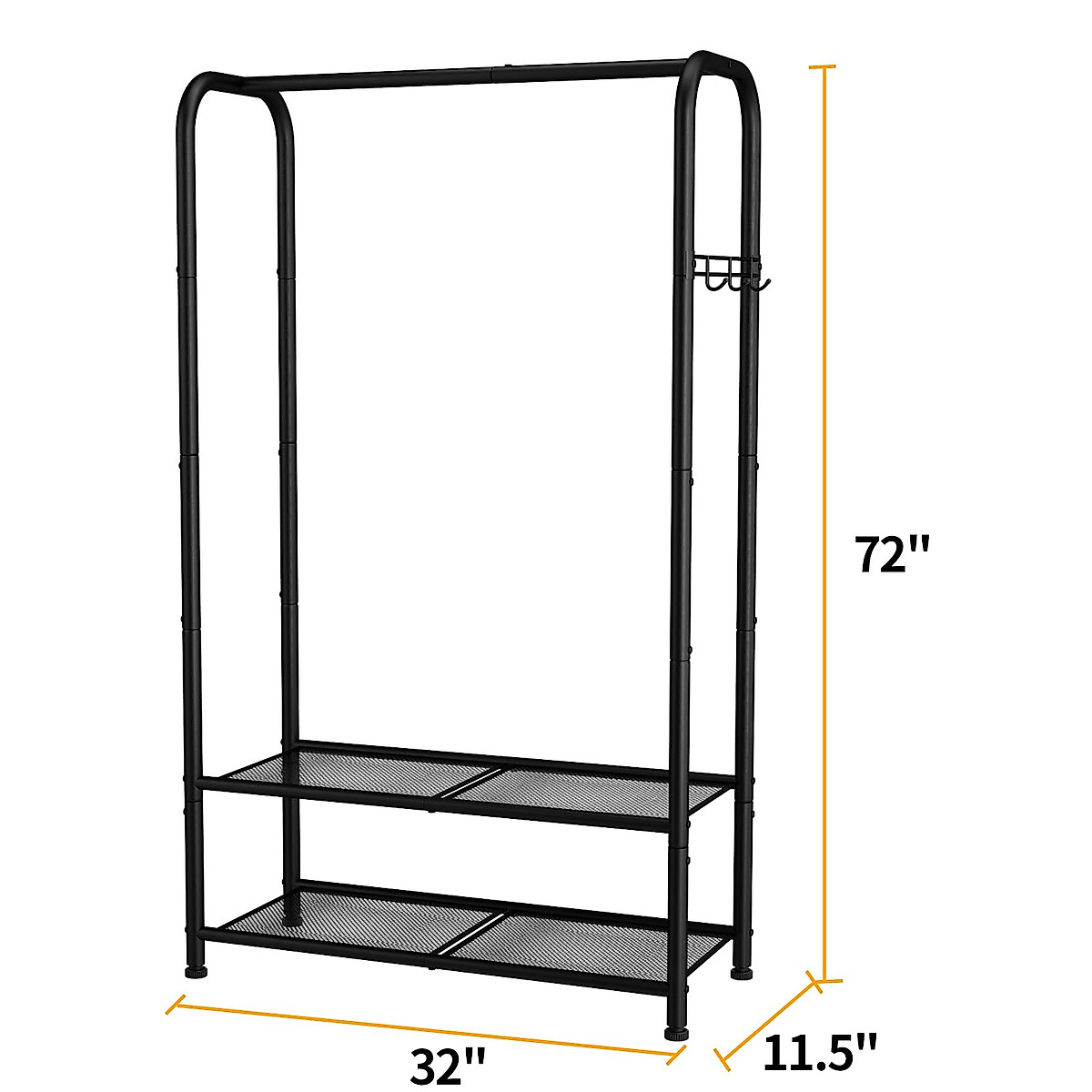 SINGAYE Clothing Racks For Hanging Clothes Rack Portable Closet Garment Coat Rack With Shelves Heavy Duty Hanger Stand Wardrobe Free Standing Closet