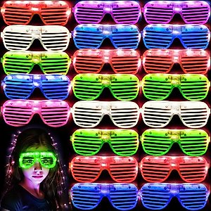 36 Pack LED Glasses New Years Eve Party Supplies Glow In The Dark for Kids Adult Rave Neon Flashing Sunglasses Glow Sticks Glasses New Years Light Up Accessories for New Years Birthday Decorations