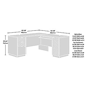Sauder 426914 Englewood L-Desk, Spiced Mahogany™ Finish