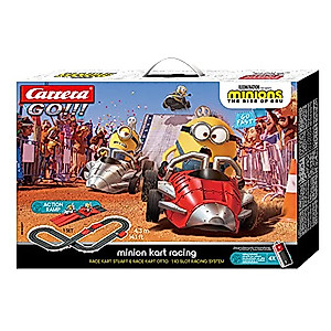 Carrera GO!!! Battery Operated 1:43 Scale Slot Car Racing Set - Minions Kart Racing