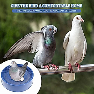 YOLUFER 5 Pcs Plastic Pigeon Nest Bird Nest Bowls Pigeon Nest Bowl Breeding Hatching Nest for Pigeons Quails Breeding Hatching (Blue)…