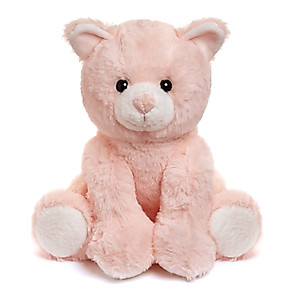 Laila and Lainey Cat Stuffed Animal - Cat Gifts for Girls Ages 0 1 2 3 4 5 6 7 8 Years, Pink Stuffed Animal