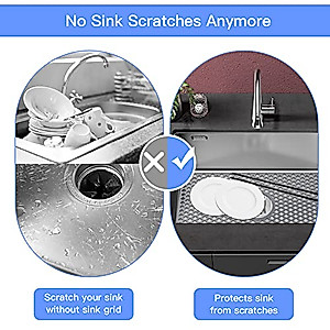 Kitchen Sink Mats, FALALA Sink Protectors for Kitchen Sink, Non-slip Silicone Sink Mats for Bottom of Farmhouse Stainless Steel Porcelain Sink Center Drain (24.8"x 13",Grey)