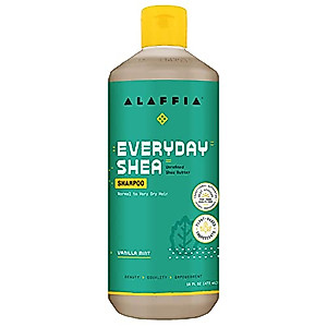 Alaffia EveryDay Shea Shampoo, Gently Cleansing Shampoo for Normal to Dry Hair. Made with Fair Trade Shea Butter, Cruelty Free, Vegan, No Parabens, Vanilla Mint 16 Fl Oz