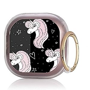 Soft TPU Shockproof Protective Case Compatible with Galaxy Buds 2 / Galaxy Buds Pro/Galaxy Buds Live - Unicorns on Galaxy