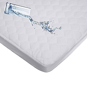 American Baby Company Waterproof Cradle/Bassinet Mattress Protector, Quilted Cotton Fitted Cradle/ Bassinet Mattress Pad Cover, White, 36" x 18"