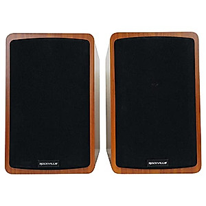 Rockville ELITE-5C Classic Wood 800w Home Theater 5.25" Bluetooth Bookshelf Speakers