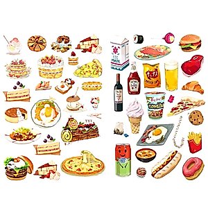 Seasonstorm Cute Japanese Food Cake Snacks Aesthetic Diary Travel Journal Paper Stickers Scrapbooking Stationery Sticker